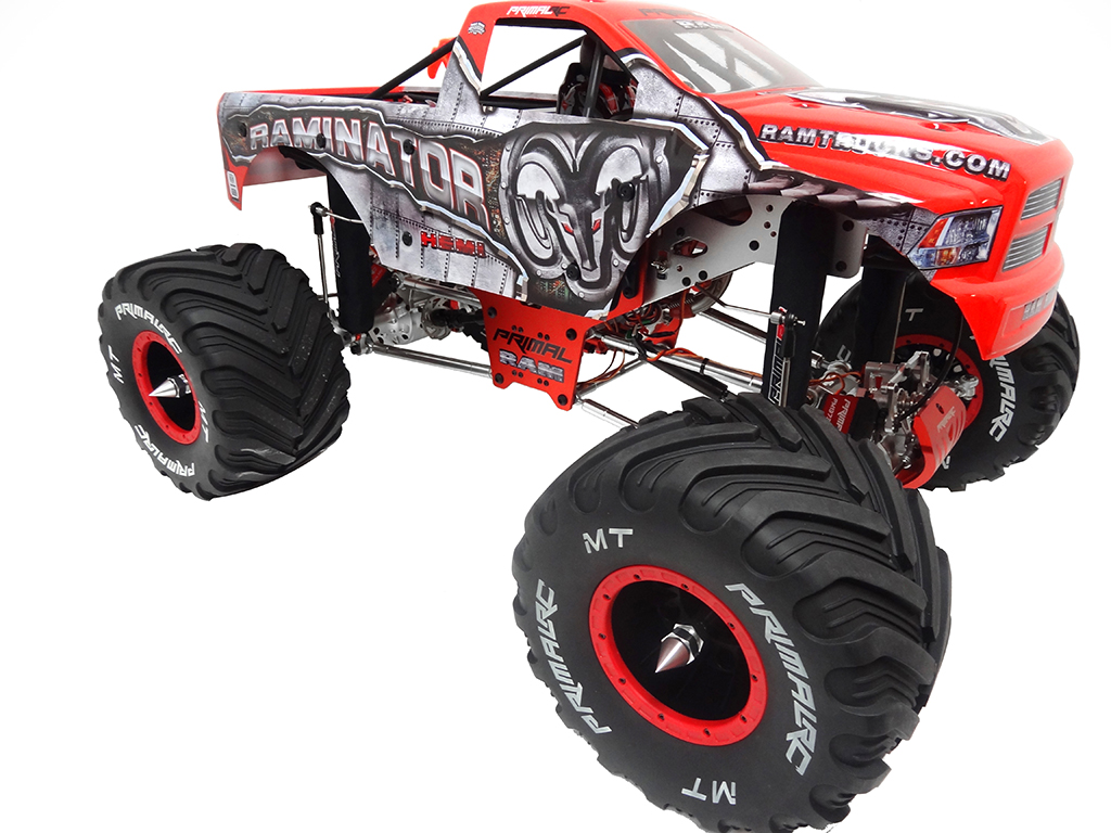 Raminator Monster Truck Red Pointed Wheel Nut Extender Kit – Primal RC – UK
