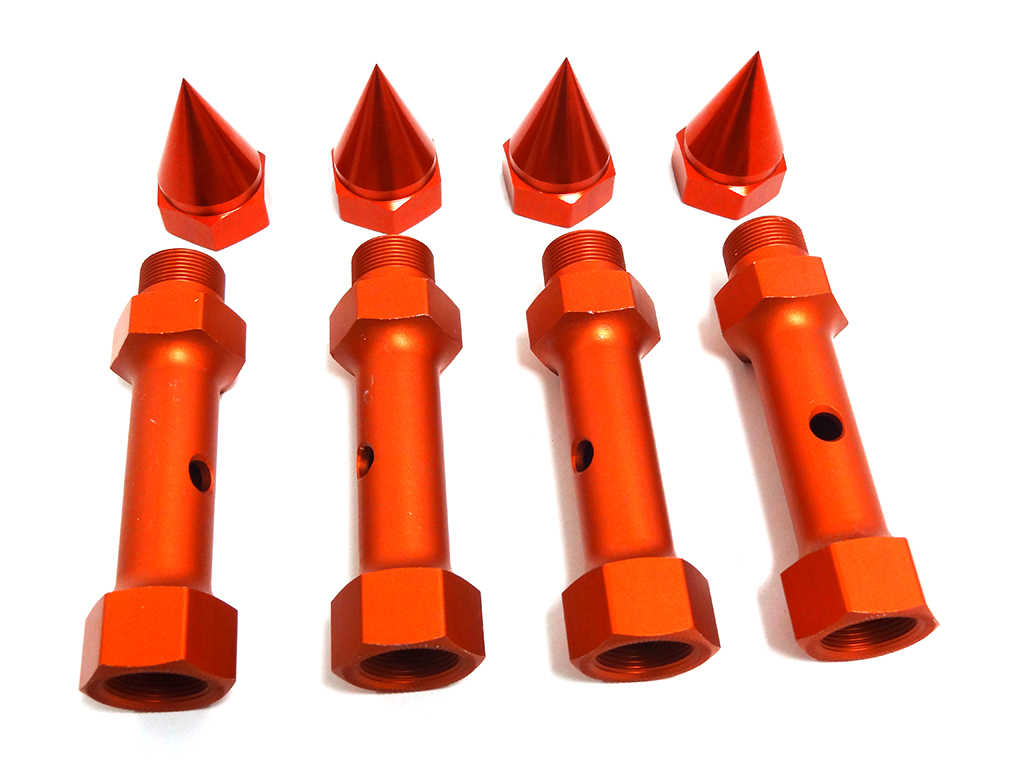 Raminator Monster Truck Red Pointed Wheel Nut Extender Kit – Primal RC – UK
